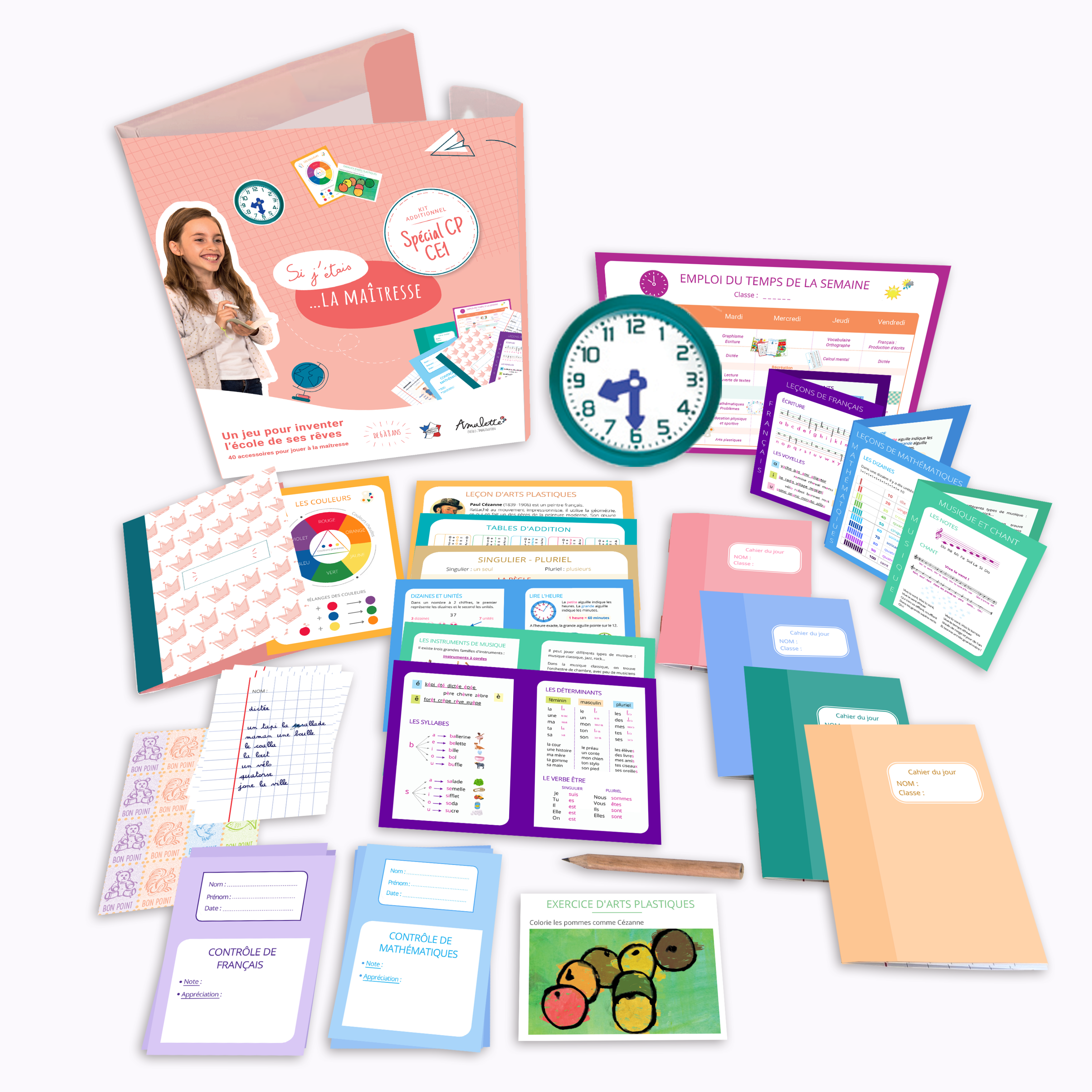 Jeu complet pour jouer à la maîtresse - Kit additionnel CP CE1
